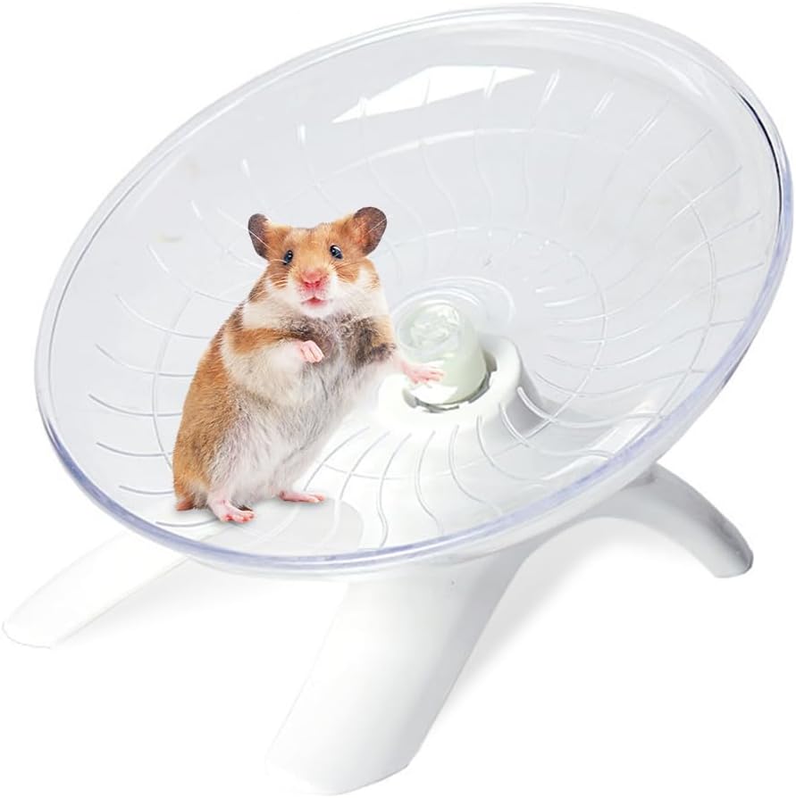 Qpets® Hamster Wheel 7'' Hamster Running Wheel with Anti-Slip Stand ...