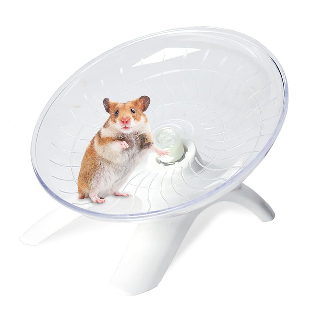 Qpets® Hamster Wheel, Rabbit Exercise Wheel with Anti-Slip Stand, Noise ...