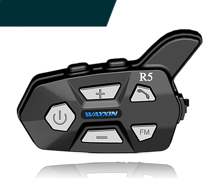 WAYXIN R5 Motorrad Headset 1pcs,Intercom Motorrad Kommunikationssystem ...