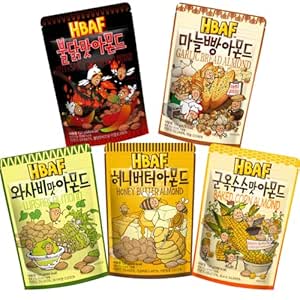 Amazon.com : [Official Gilim HBAF] 5 Flavors Almonds Honey Butter 120g ...