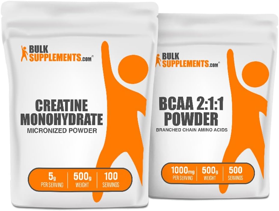 Amazon.com: BulkSupplements Creatine 500g + BCAA 2:1:1 500g Bundle ...