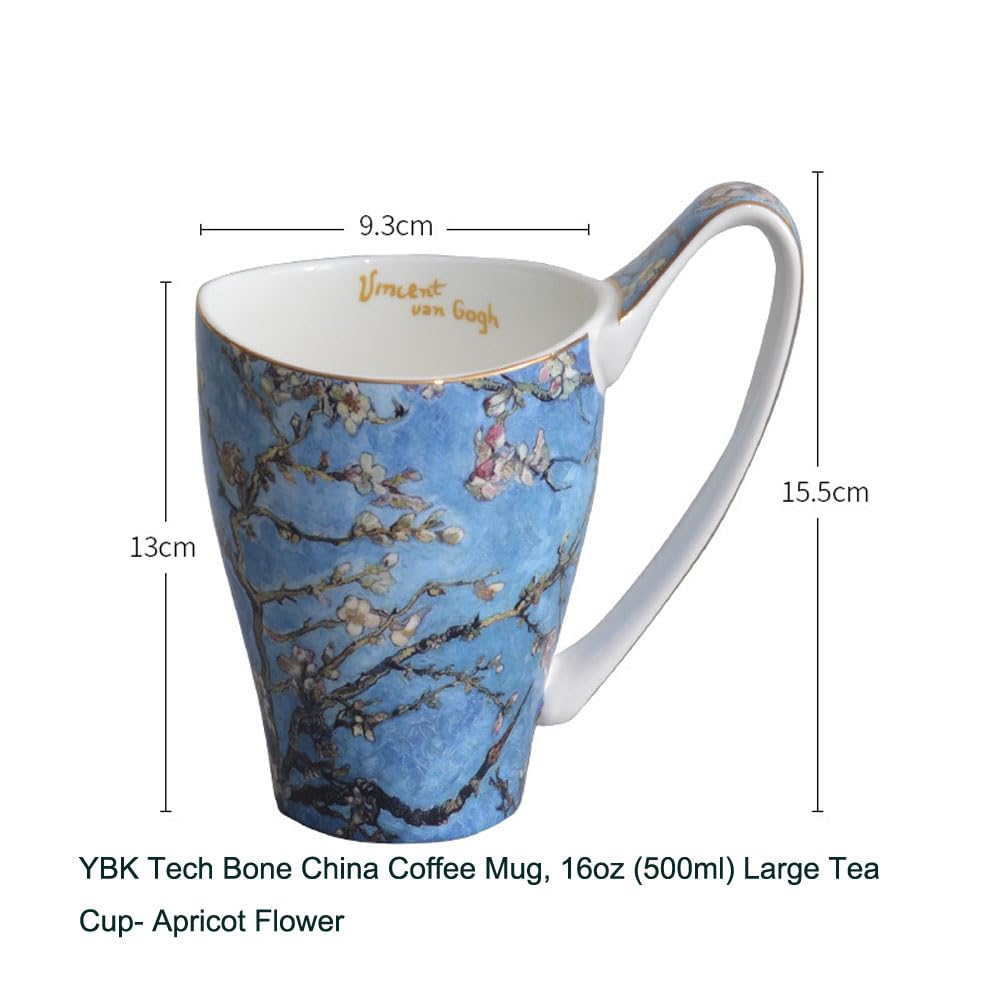 Snapklik.com : YBK Tech Bone China Coffee Mug, 16oz Large Tea Cup ...