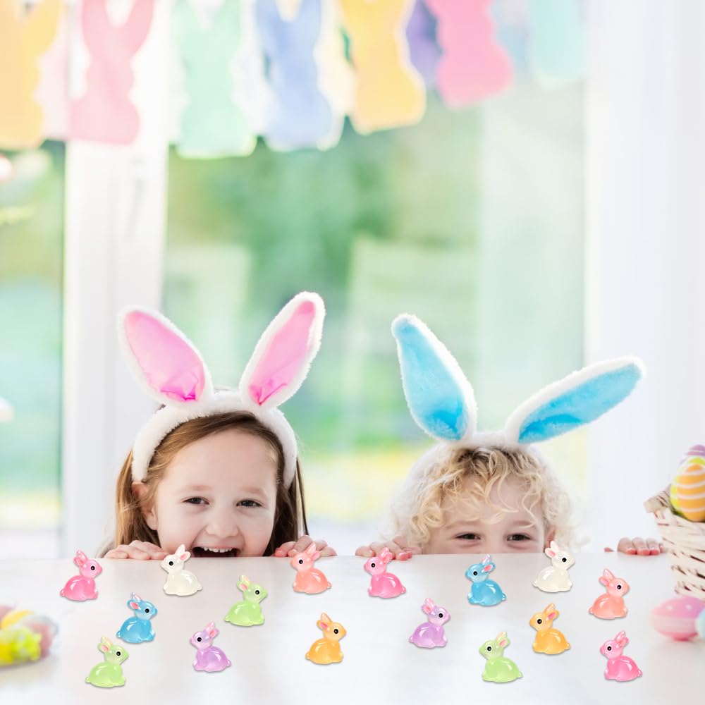 Mini Figurines 50-Piece Glow-in-the-Dark Easter Figurine Set - Mini ...