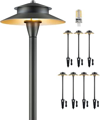 Gardenreet Brass Low Voltage Garden Lights, Outdoor Landscape Pathway ...