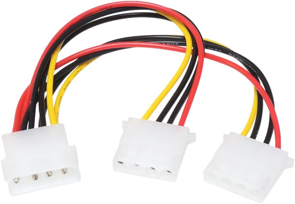 Amazon.co.jp: KAUMO IDE電源2分岐ケーブル ペリフェラル電源4ピン(オス) ペリフェラル電源4ピン(メス)×2 ...