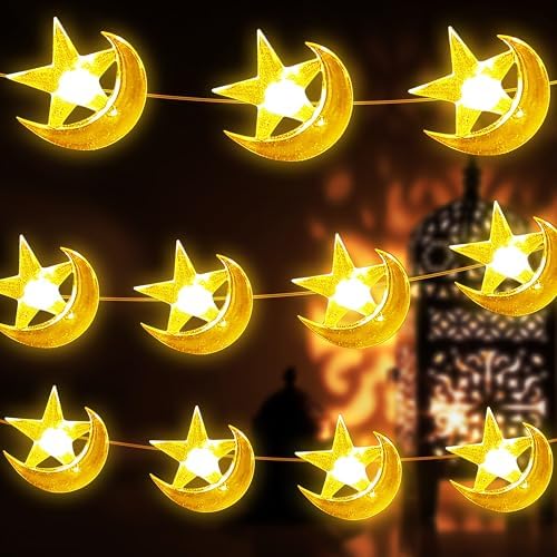 Amazon.com: MyBuddy Moon String Lights,Outdoor LED String Lights 10FT Set of 20 LED for Wedding ...