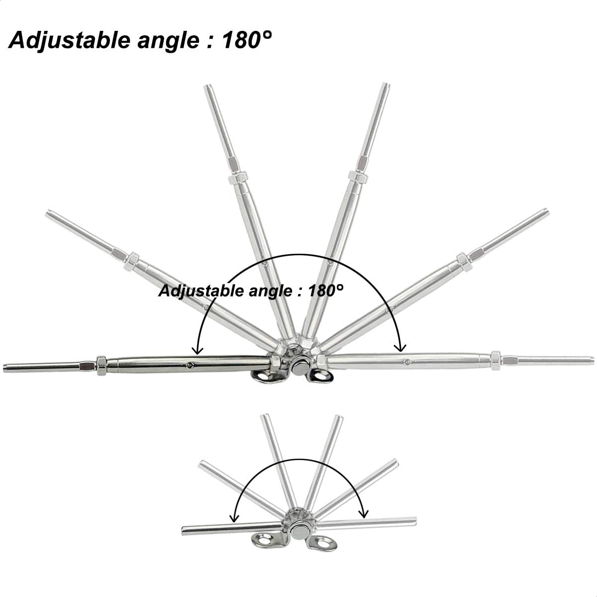 Snapklik.com : Cable Railing Hardware, 30 Pairs Steel Cable Railing Kit ...