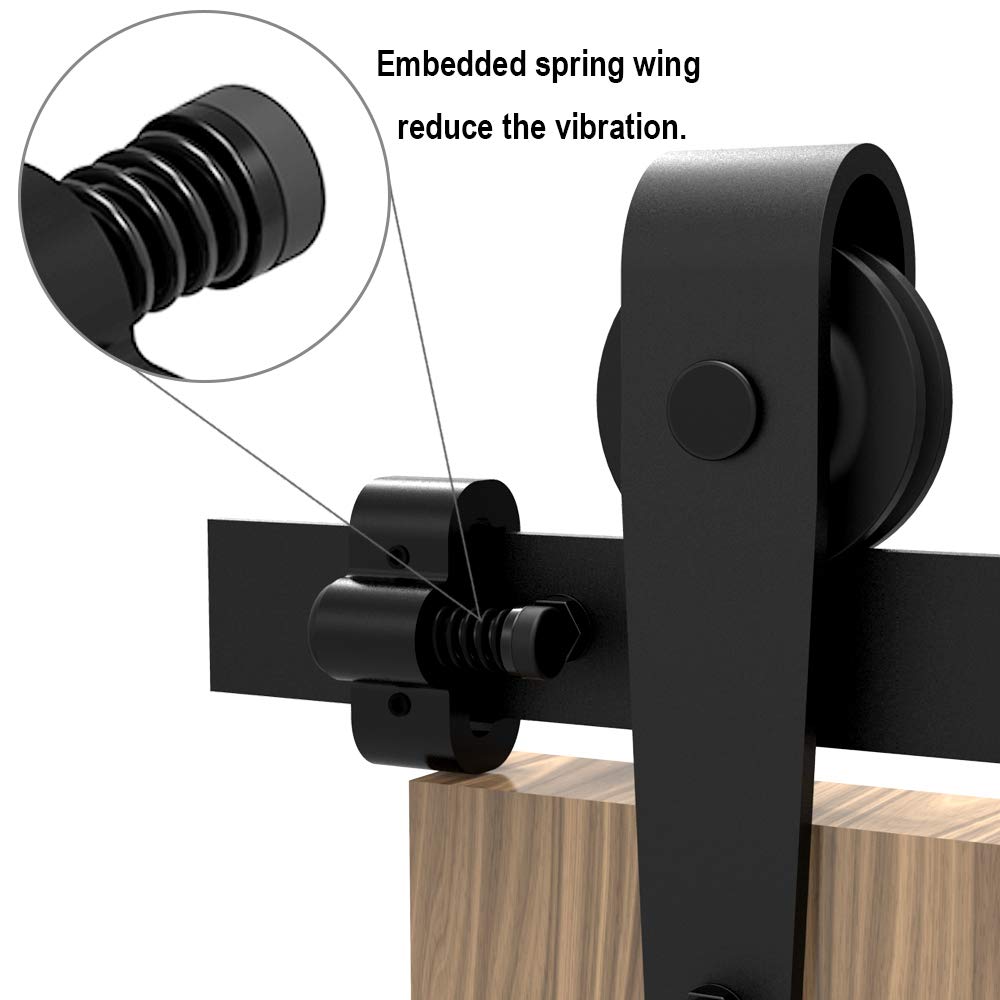 Snapklik.com : TSMST 6.6FT Heavy Duty Sliding Barn Door Hardware Kit ...
