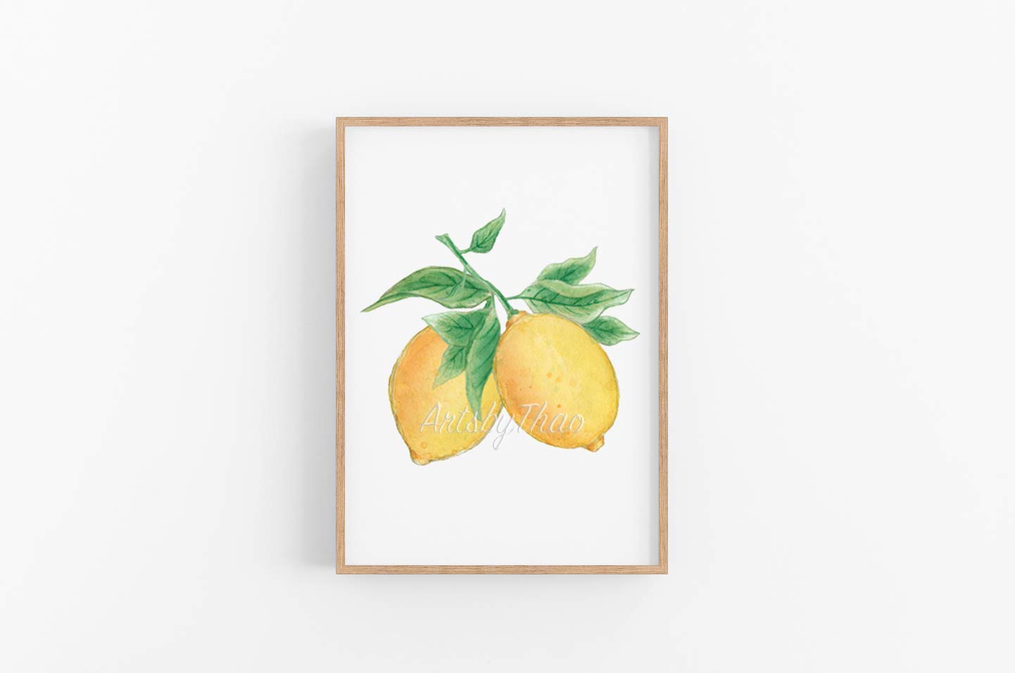 Amazon.com: Lemon Watercolor Art Prints, Unframed lemon Art Prints ...