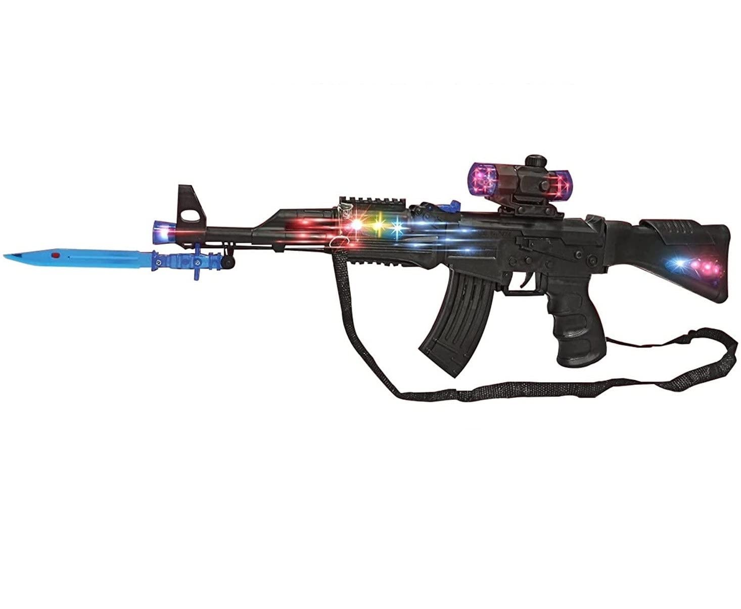 Buy IndusBay® Light Sound Musical Toy AK47 Flash Toy Light Sound AK-47 ...