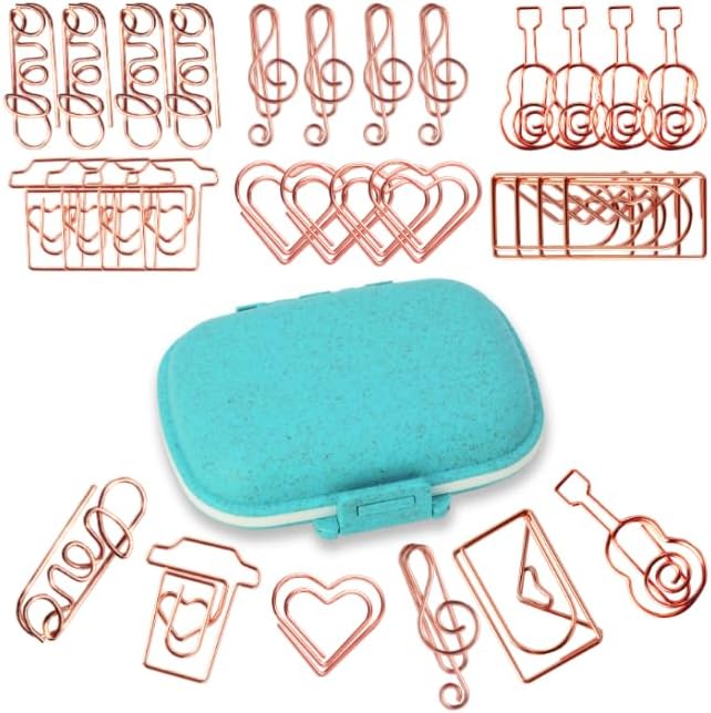 Amazon.com : Fancy Shaped Paper Clips with Travel Accessories Organizer ...