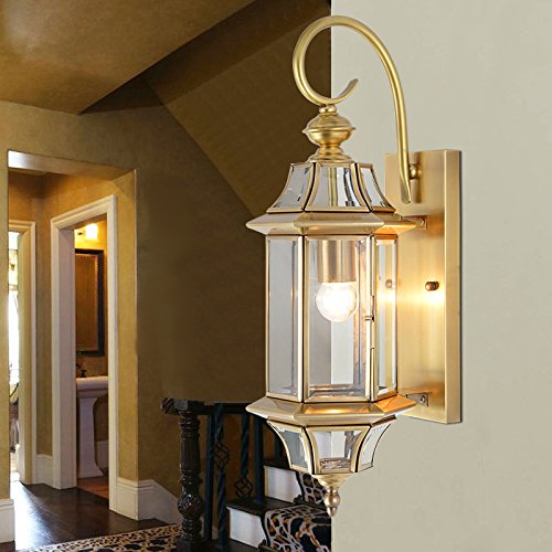 CITRA Outdoor Wall Light Fixture Brass Exterior Wall Waterproof Lights ...