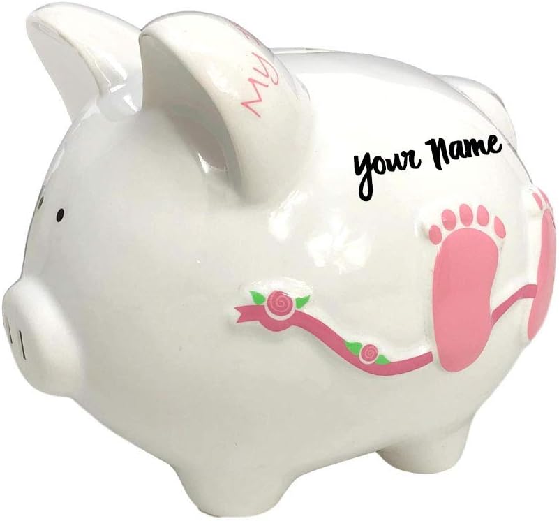 Amazon.com: Knextion, Inc Personalized Baby Girl My First Coin Bank ...