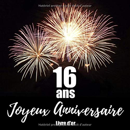 16 Ans Joyeux Anniversaire Livre Dor I 16 Ans Decoration | Desertcart ...