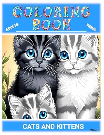 Amazon.com: Cats and Kittens - A Purrfect Coloring Book: Relax with ...