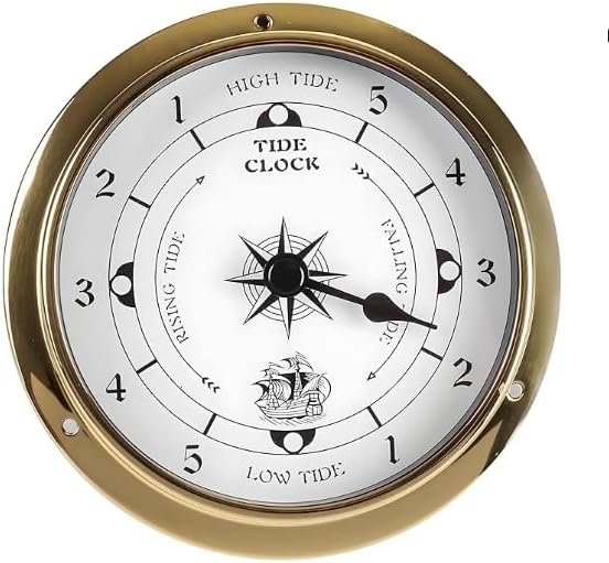 Amazon.com: Cheyan Beach Time Ocean Crab Farmhouse Wood Tidal Clock ...
