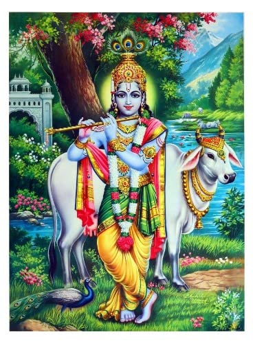 Flute Krishna Photo frame | Sri Krishan Photo frame | Maha Vishnu Photo ...