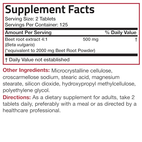 Bronson Beet Root Extra Strength - 250 Tabletes Vegetarianos, Não-OGM ...