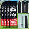 Amazon.com : Buryeah 4 Pack Open House Flags Signs for Real Estate ...