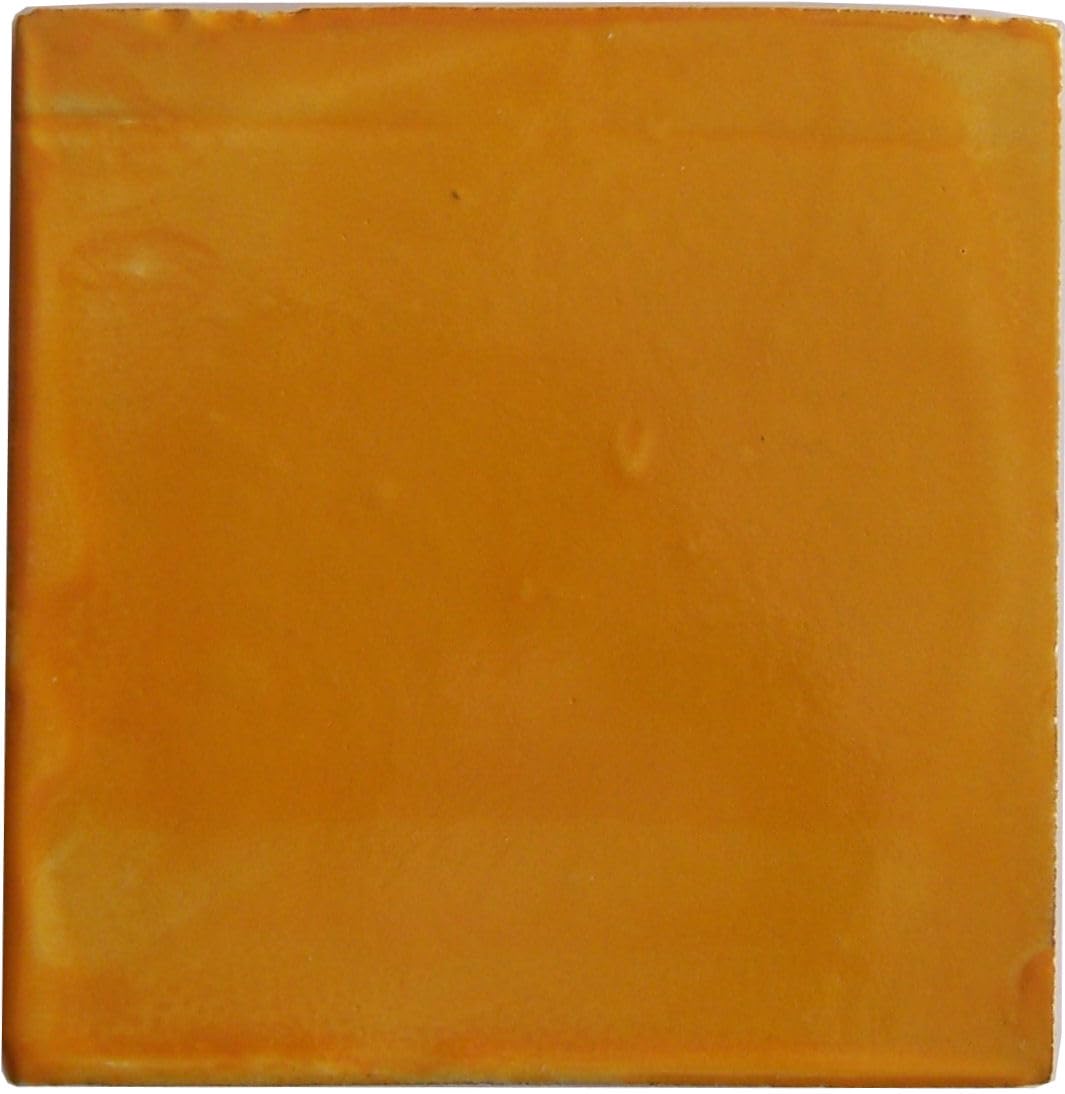Amazon.com: 6x6 4 pcs Yellow Talavera Mexican Tile : Home & Kitchen