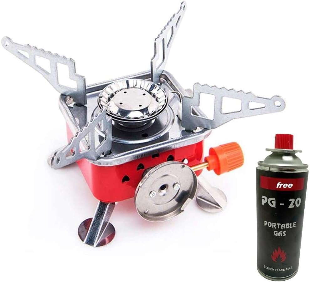 KOFY Aluminium Portable Butane Gas Burner/Stove For Camping With 2 Pc ...
