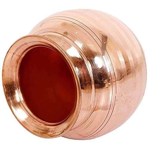 Pure Copper Tamba Matka/Pot Size - 3 (3.8 LTR) Water Storing Capacity ...