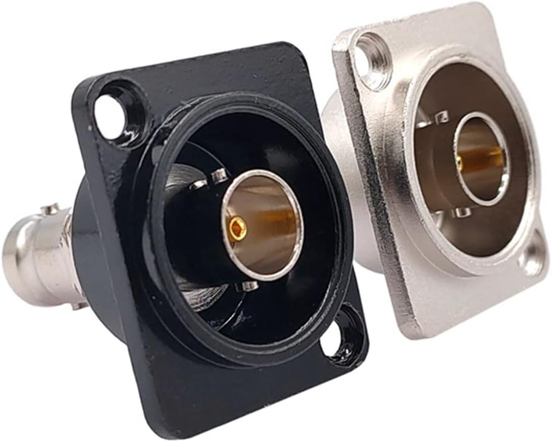 Amazon.com: D-Type Double BNC Plug Connector Chassis Panel Mount Adapter Audio Monitoring Parts ...
