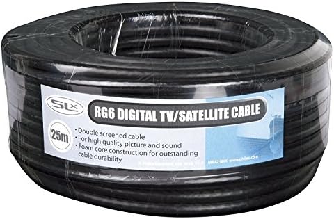 50m Outdoor Coaxial Cable – External RG6 Coax Wire Reel Braid Drum – TV ...