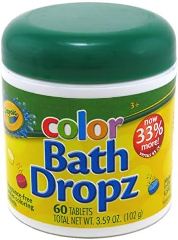 Amazon.com: Crayola Color Bath Dropz 60 Tablets 3.59 Ounce Jar (3 Pack ...