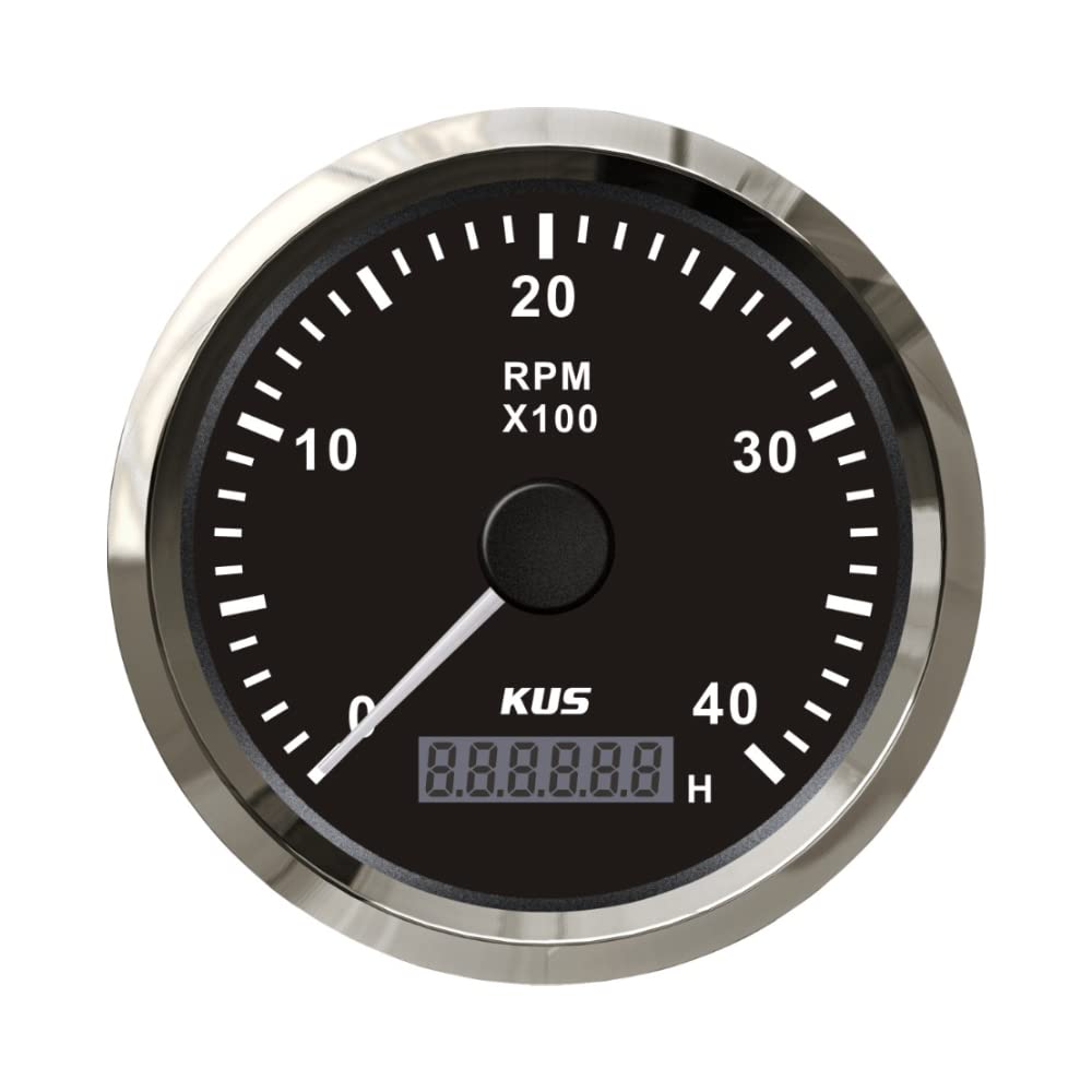Kus 85mm Diesel Tachometer 4000rpm Gauge Rev Meter With Hour ...