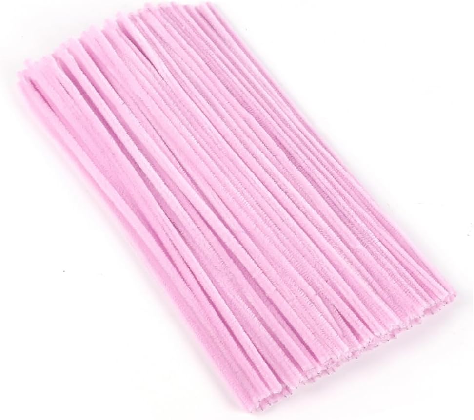 Amazon.com: Pipe Cleaners, 100 Pieces Light Pink Chenille Stems Craft ...