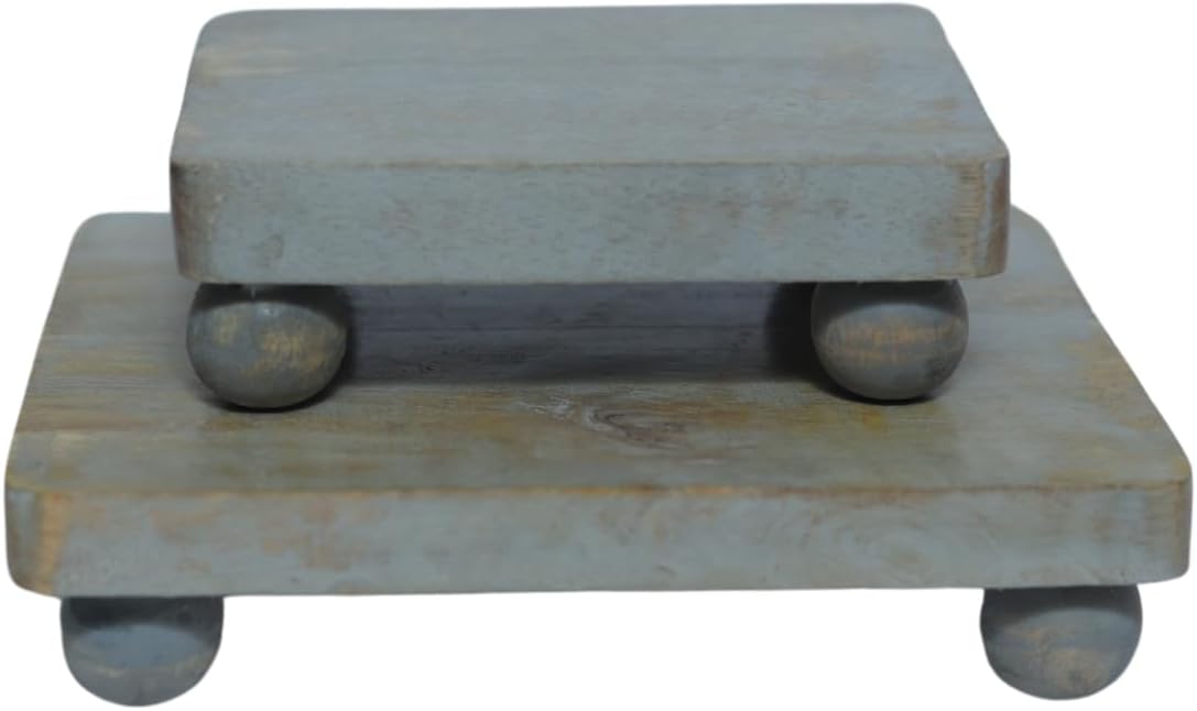 Amazon.com: AKRITSANS Wooden 2 Pcs Rectangular Risers for Display ...