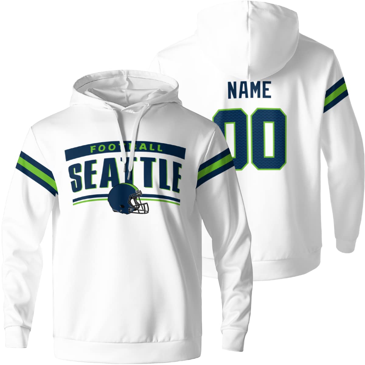 Amazon.com: ANTKING Seattle Hoodies Customized Personalized Apparel Any ...