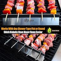 Cave Tools Kabob Rack for Grill Oven - Universal Fit BBQ Skewers Kabab ...