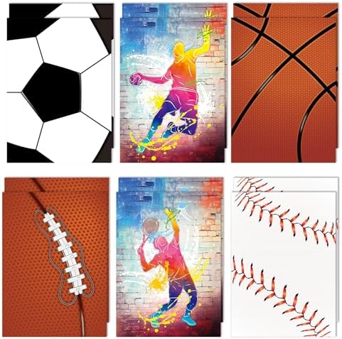 Amazon.com : Naozinebi Sport Pocket Folders Basketball Football Sports ...