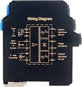 Amazon.co.jp: 信号絶縁トランスミッタ 4-20mA 0-10V 0-5V 電源 DC24V 超薄型信号絶縁 トランスミッタ電流電圧 トランスミッタ信号絶縁 (Color : 1 ...