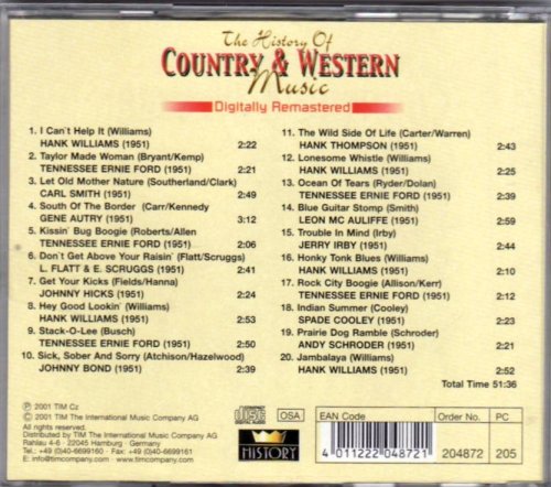 The History of Country & Western Music Vol. 20 - Amazon.com Music