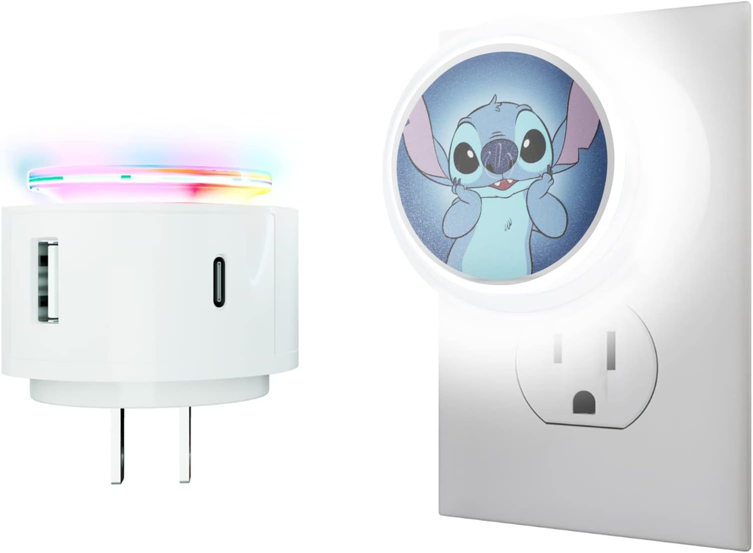 Disney Lilo and Stitch Light- Touch LED Night Light with USB Charging ...