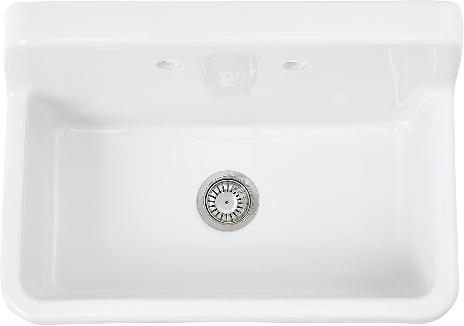 ELLAI 30 Inch White Wall Mount Utility Sink High Back Wall Mounted ...