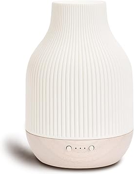 SOICARE Elegant Ceramic Diffuser for Essential Oils with Solid Wood ...