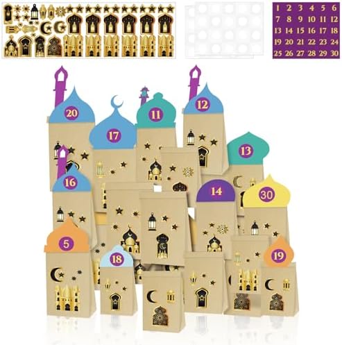 Ramadan Kalender 30 Ramadankalender zum Befüllen Papierdrachen DIY ...