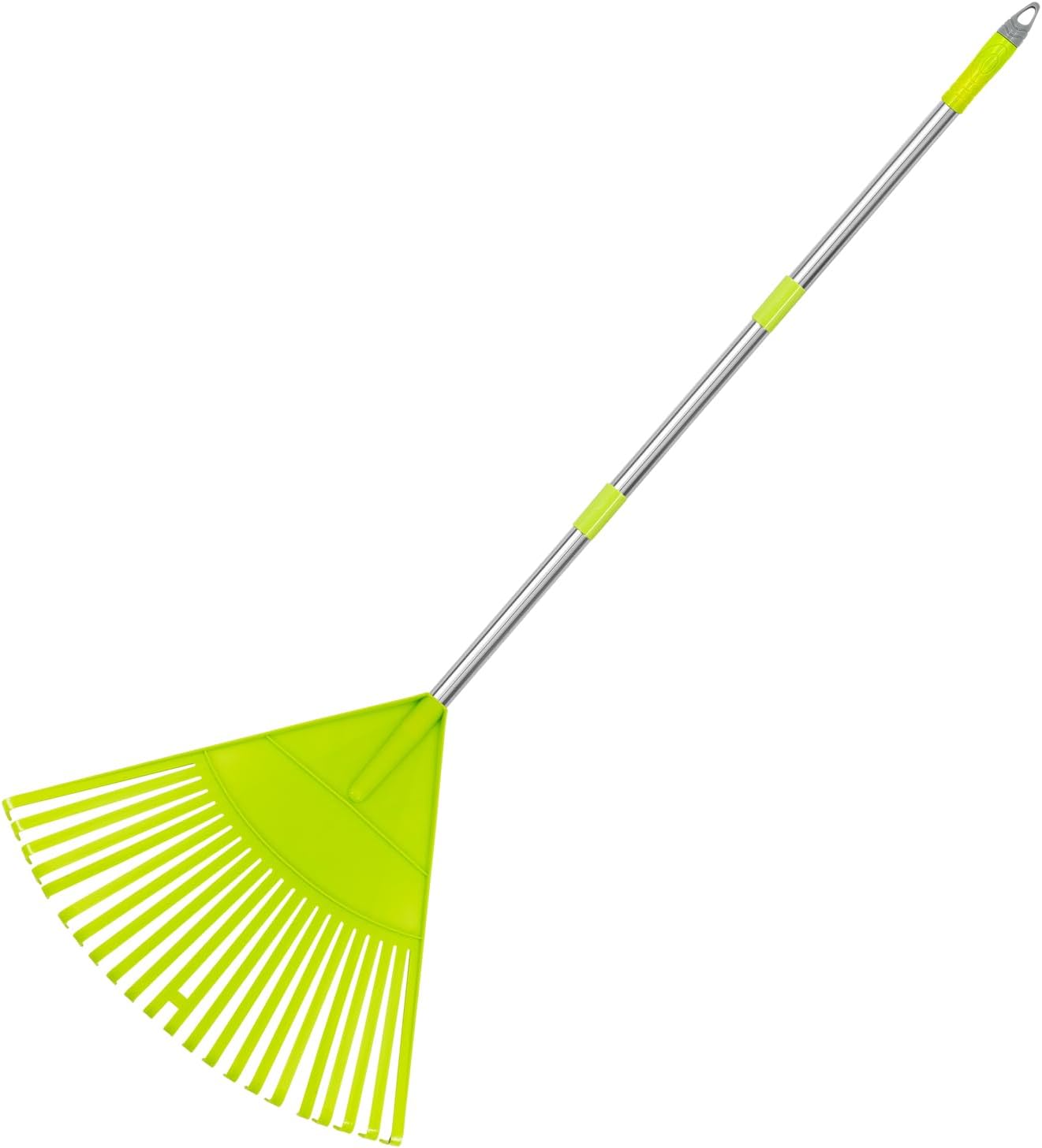 Darlac Expanding Telescopic Metal Garden Leaf Rake Cuttings Lawn ...