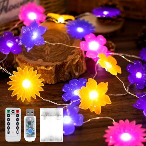 Amazon.com: Decorative Flower Fairy String Lights for Indoor and ...