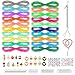 Amazon.com: 20 Bundles Lanyard String Kit, Gimp Bracelet Making Kit ...