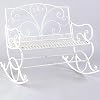 Amazon.com: Decorative Wrought Iron Outdoor Metal Rocking Bench ...
