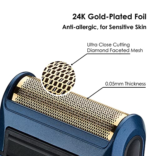 Styleader Aluminum Foil Shaver, with 24K Gold Coated Foil Blade and ...