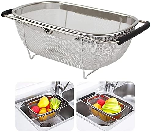 FRESHOME Multipurpose Stainless Steel Collander for Washing Rice ...