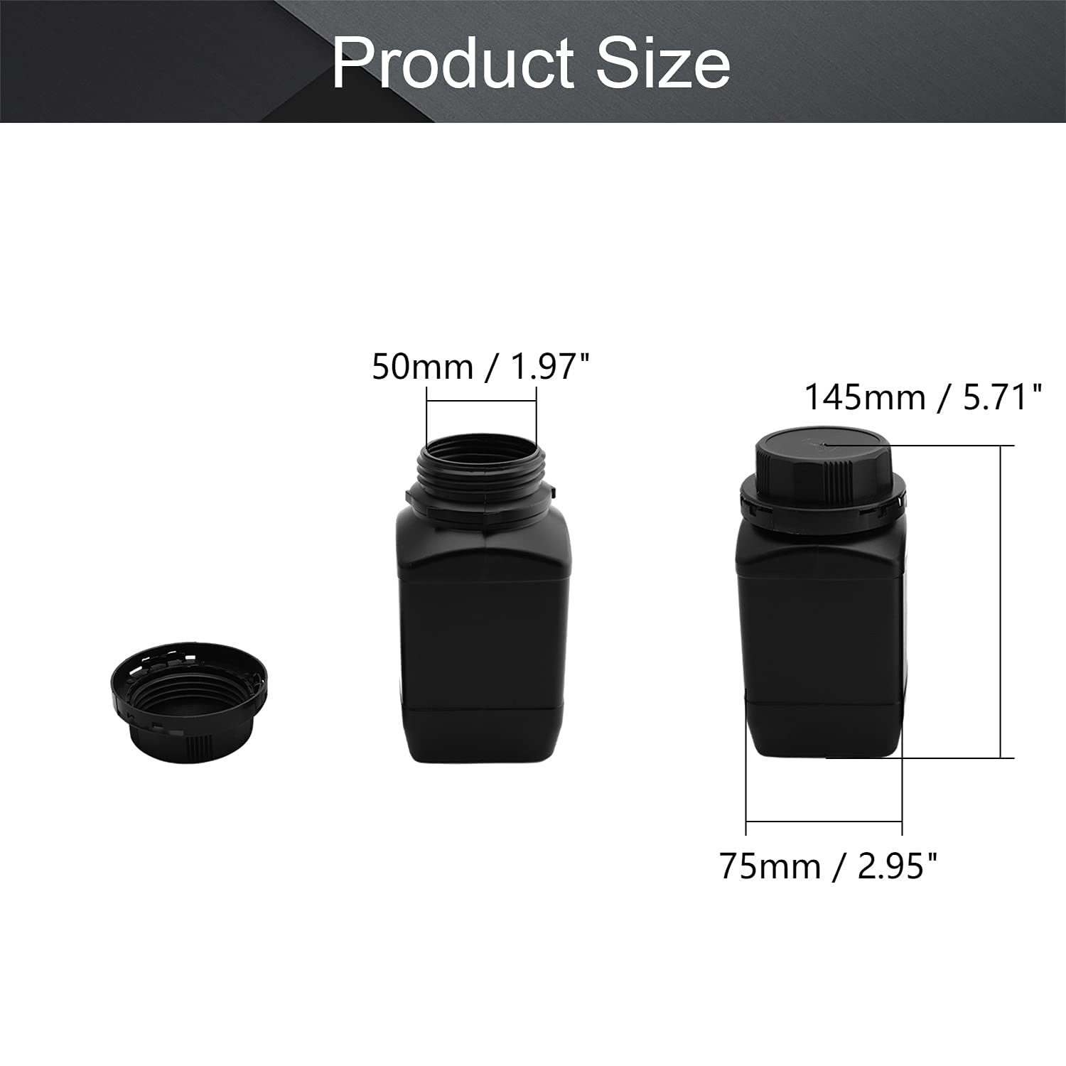 Snapklik.com : 5pcs Plastic Lab Chemical Reagent Bottle 500ml/17oz Wide ...
