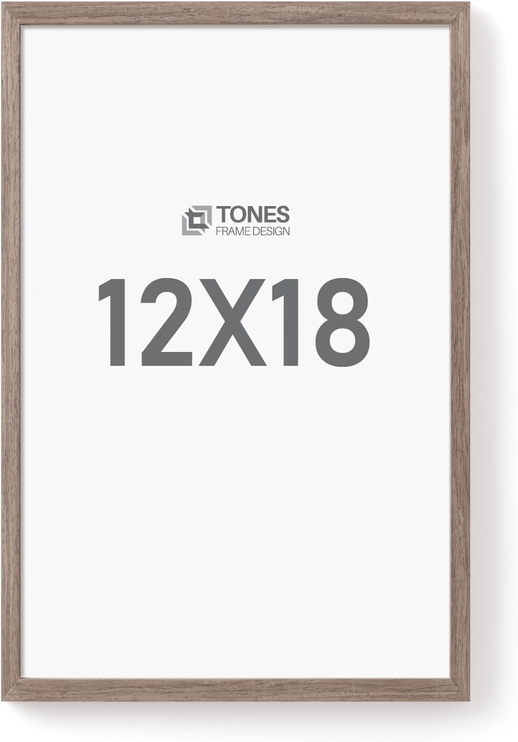 Amazon.com - 12x18 Frame Solid Oak Wood Veneer with Plexiglass, Brown ...