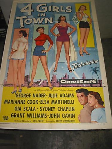 FOUR GIRLS IN TOWN/ ORIG. U.S. ONE SHEET MOVIE POSTER (GIA SCALA/JULIE ...